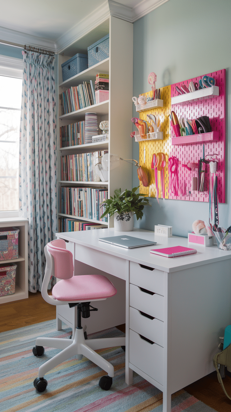 23 Best Craft Desk Ideas for Girls’ Rooms to Spark Creativity - Cozy ...