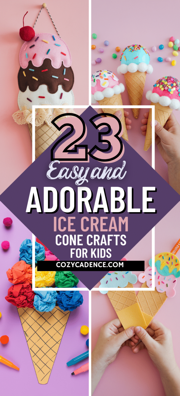 23 Easy & Fun Ice Cream Cone Crafts for Kids - Cozy Cadence