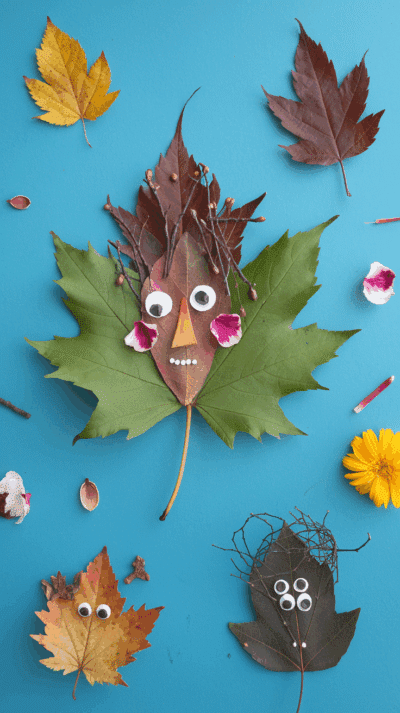 28 Creative Nature Faces Crafts for Kids to Explore the Outdoors - Cozy ...