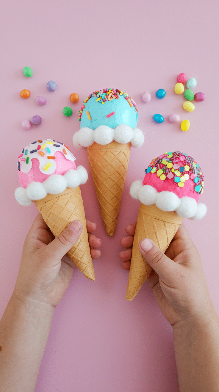 23 Easy & Fun Ice Cream Cone Crafts for Kids - Cozy Cadence