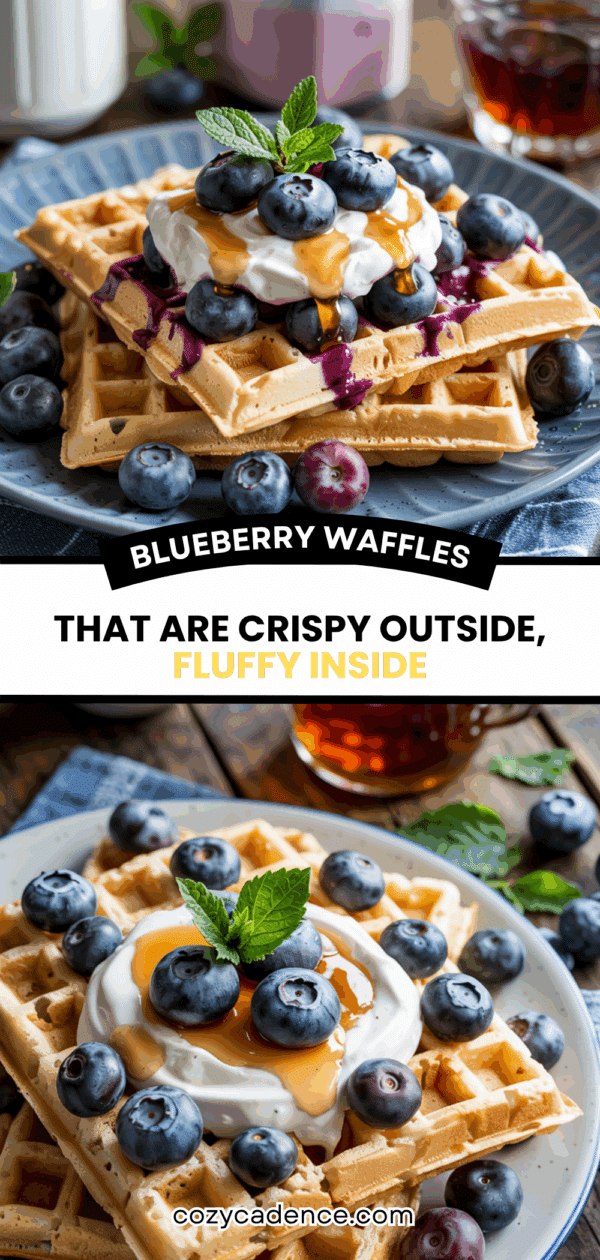 Blueberry Chia Waffles with Maple Yogurt – Bright, Crunchy & Super ...