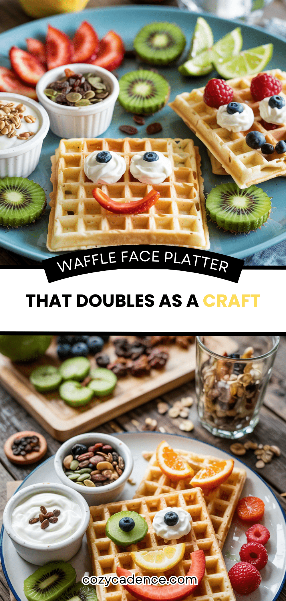 “Waffle Face Art” Platter – Creative, Healthy, and Totally Kid-Approved ...