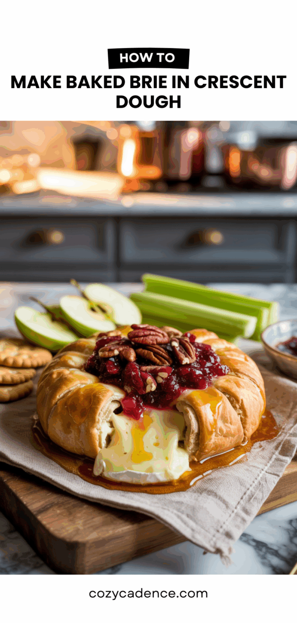 Gooey Baked Brie Wrapped in Crescent Dough - Cozy Cadence